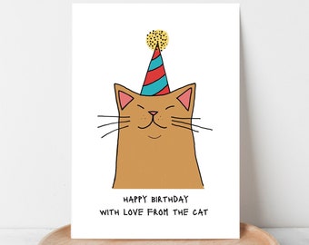 Cat Daddy Birthday Card - Etsy