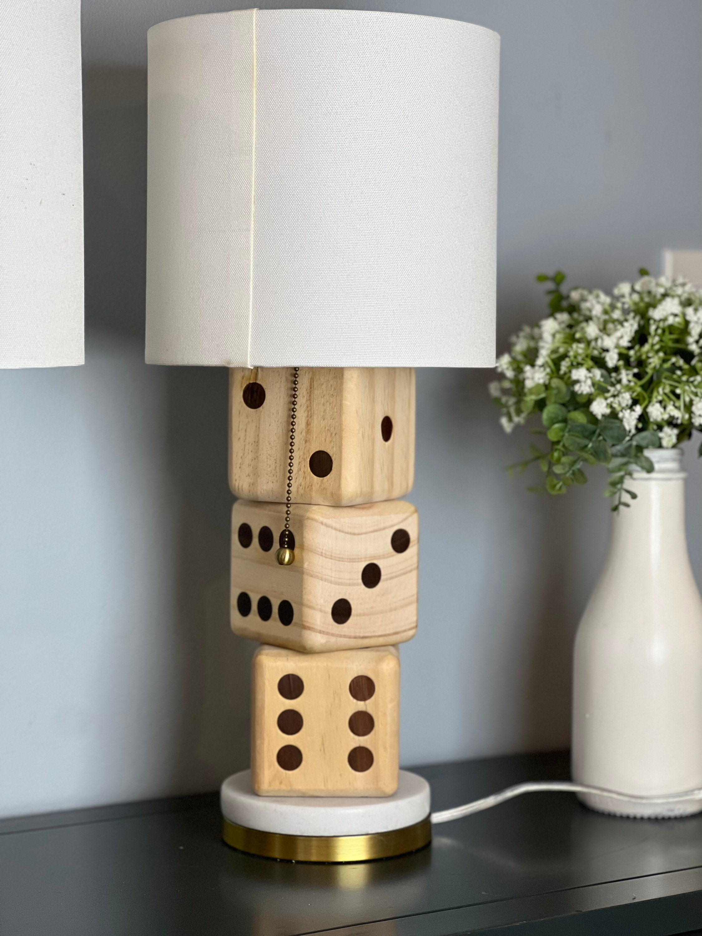 Custom Wooden Dice Lamps - Etsy