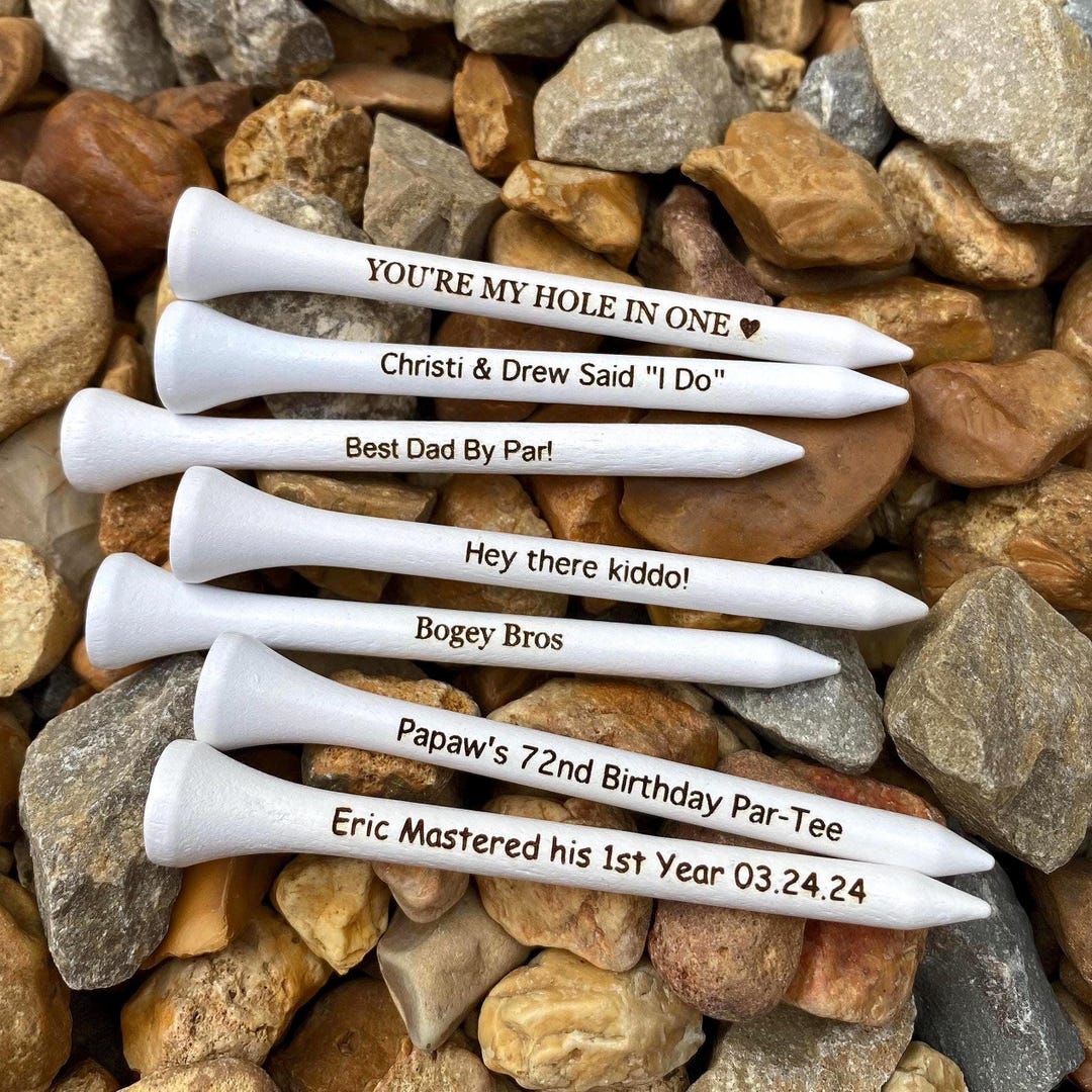 Custom Golf Tees - Personalized White Golf Tees 2.75” - Golf Tee Gift ...
