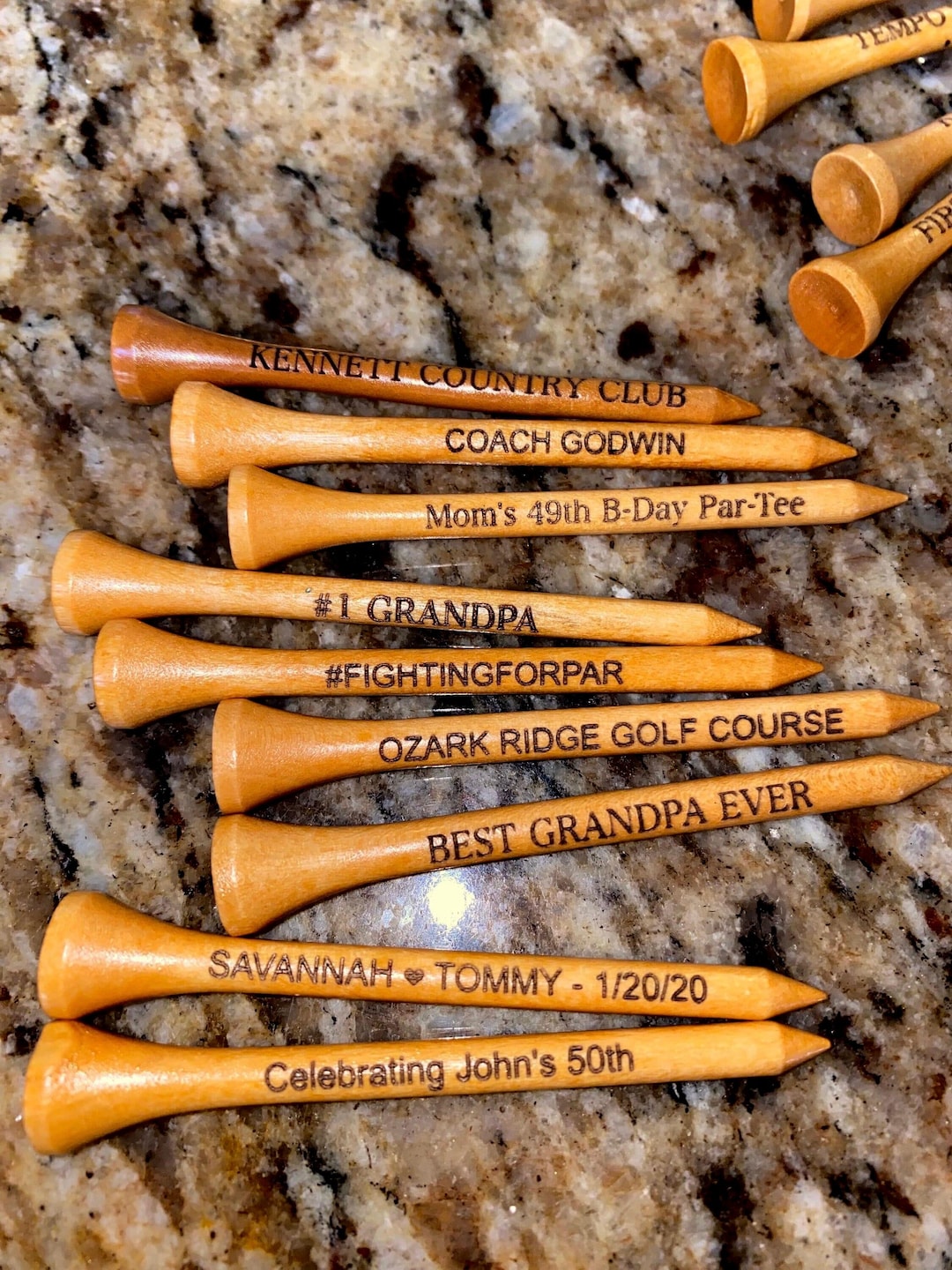 Personalized Golf Tees Laser Engraved Golf Tee Custom Golf Tees 3 Golf ...