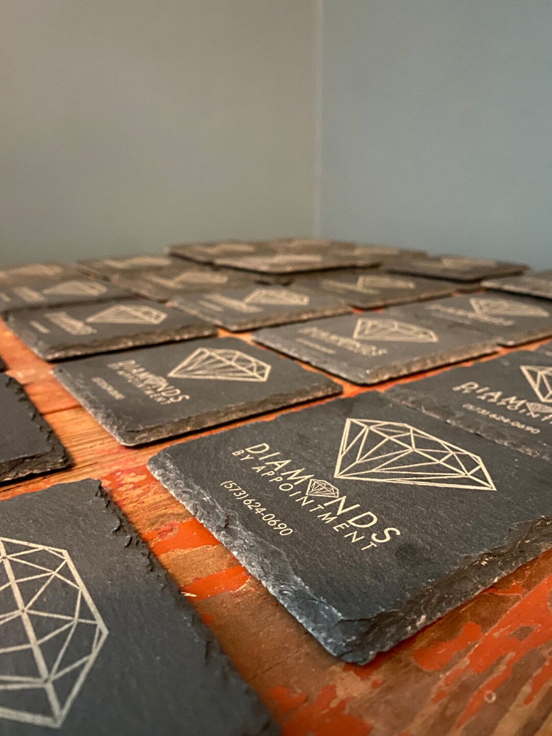 Custom Engraved Slate Coasters, ANY Family Name, School Logo, Emblem ...