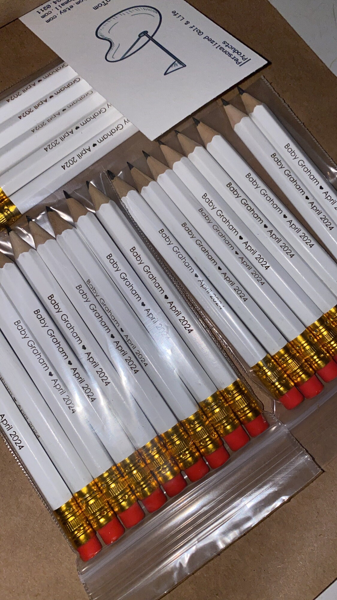 Mini Pencils Personalized Bridal Shower Pencils Baby Showe Wedding ...