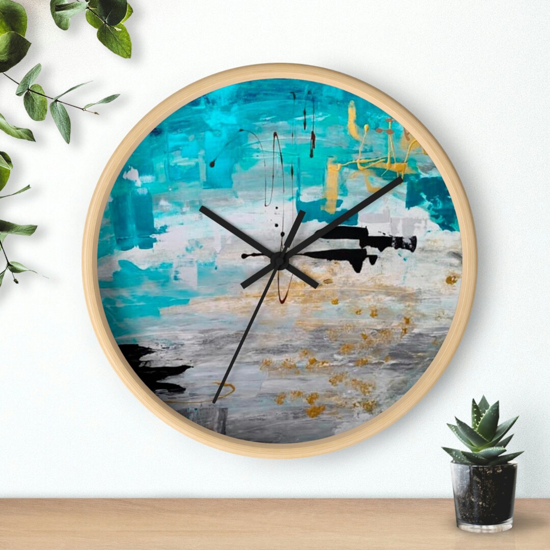 Bali | Wall Clock |spaces of Arcadia | Leta Taylor | Abstract Art ...