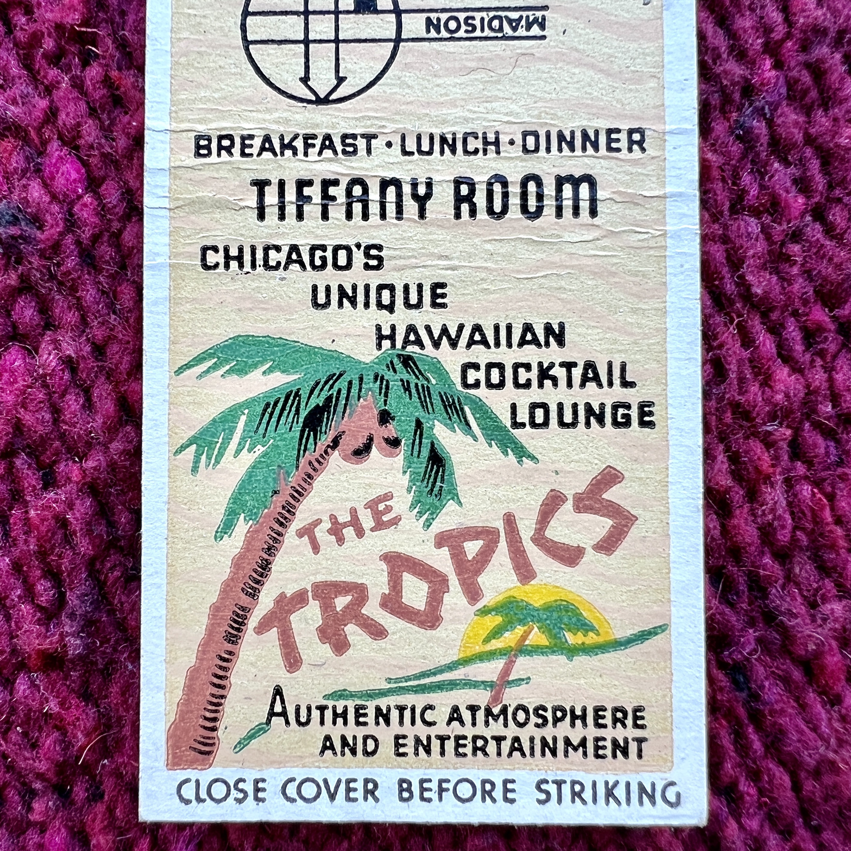 Vintage Tiki Bar Matchbook (flat/empty) - Vintage Bar Matches - the ...