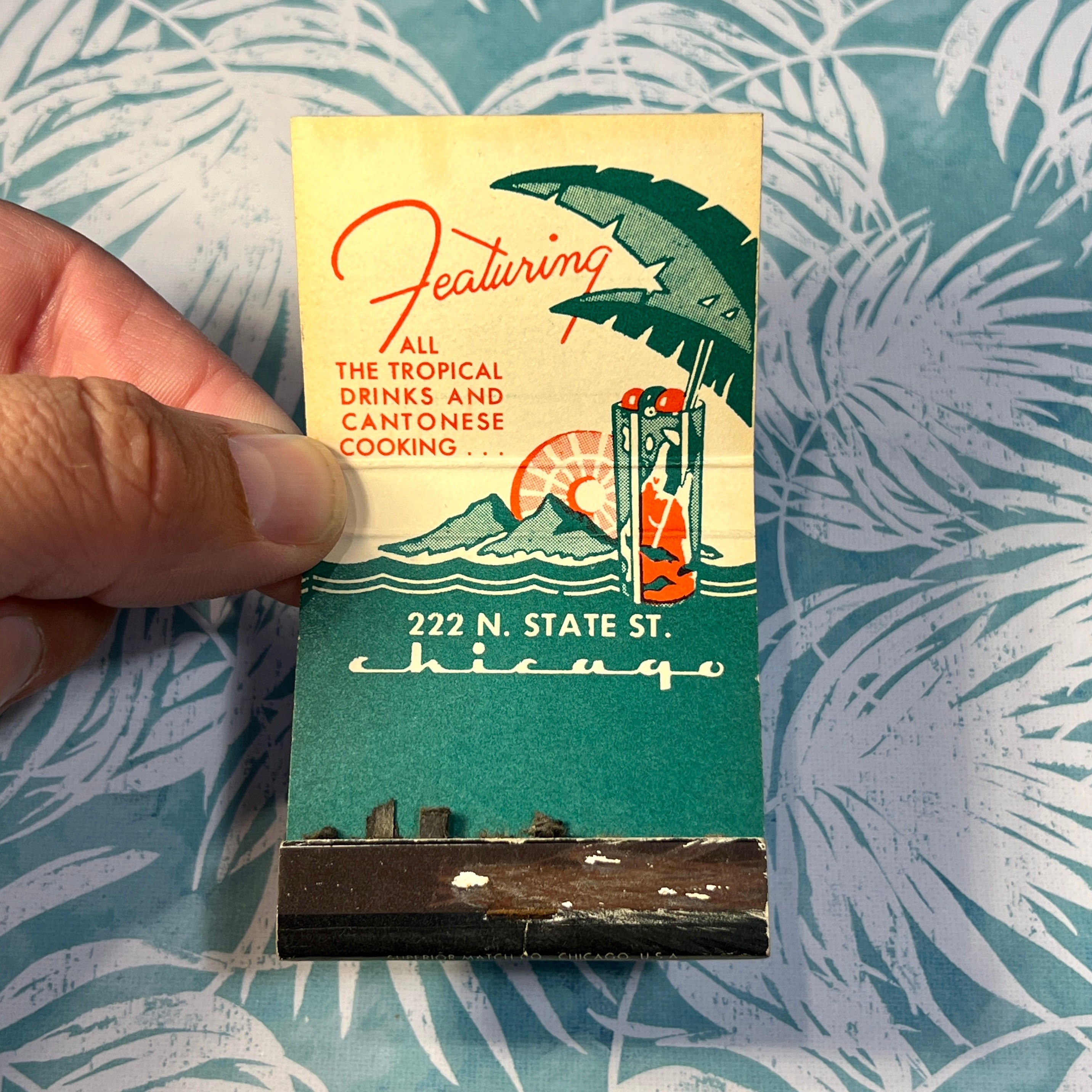 Vintage Tiki Bar Matchbook empty Vintage Restaurant Matches Shangri-la ...