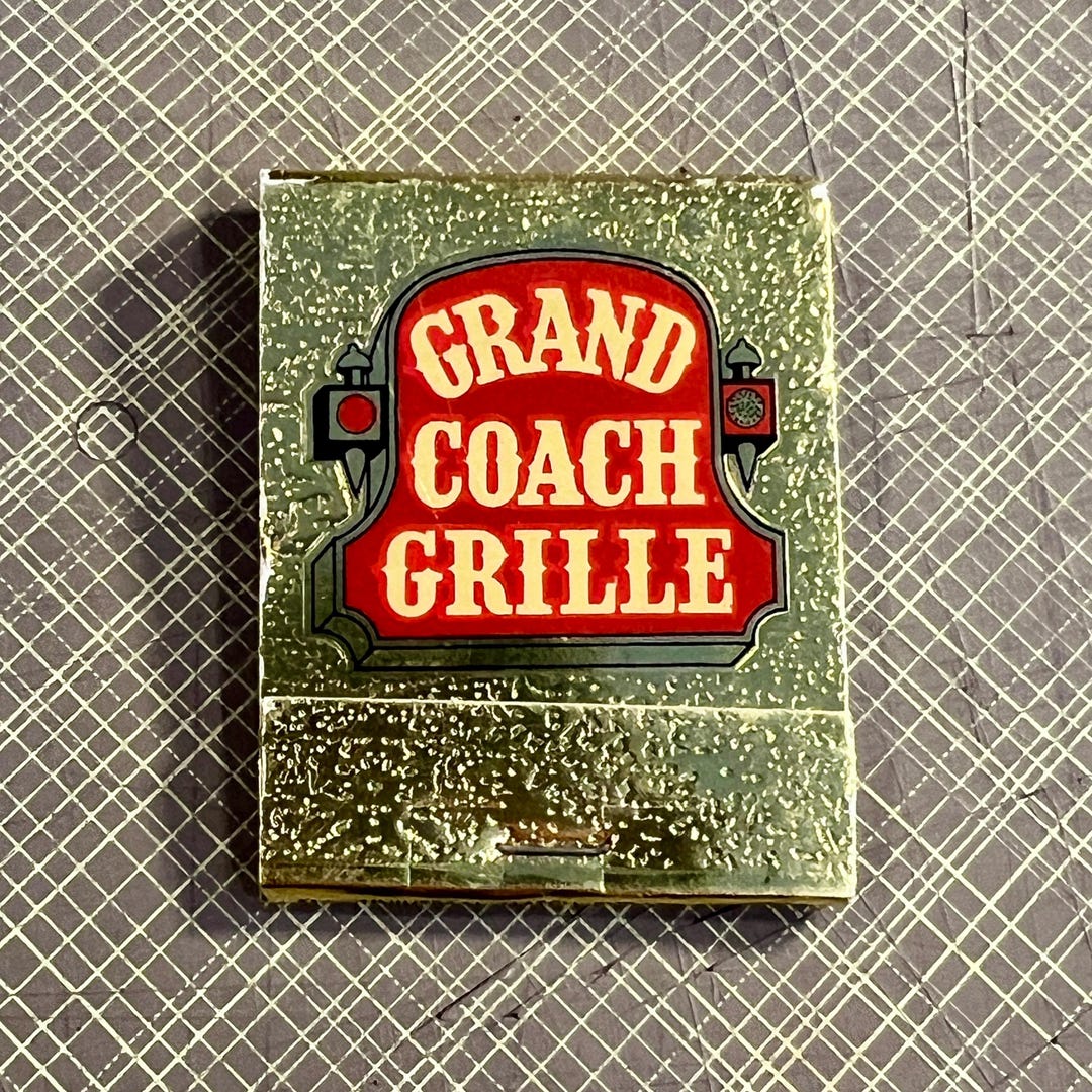 GRAND COACH Grille, Maple Shade, New Jersey - Vintage NJ Matchbook ...