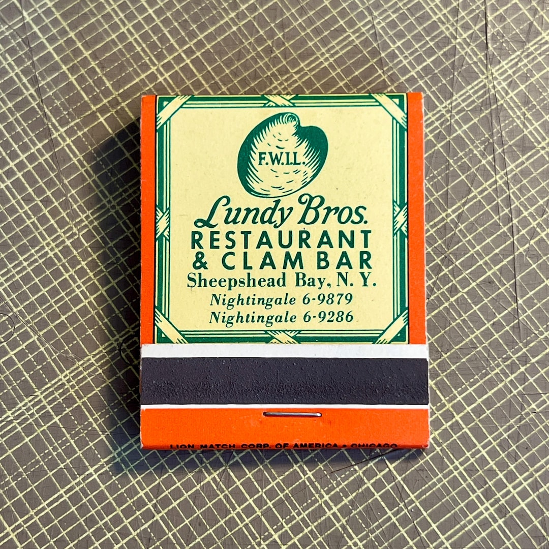 LUNDY BROS. Restaurant & Clam Bar - Sheepshead Bay, NY - Vintage New ...