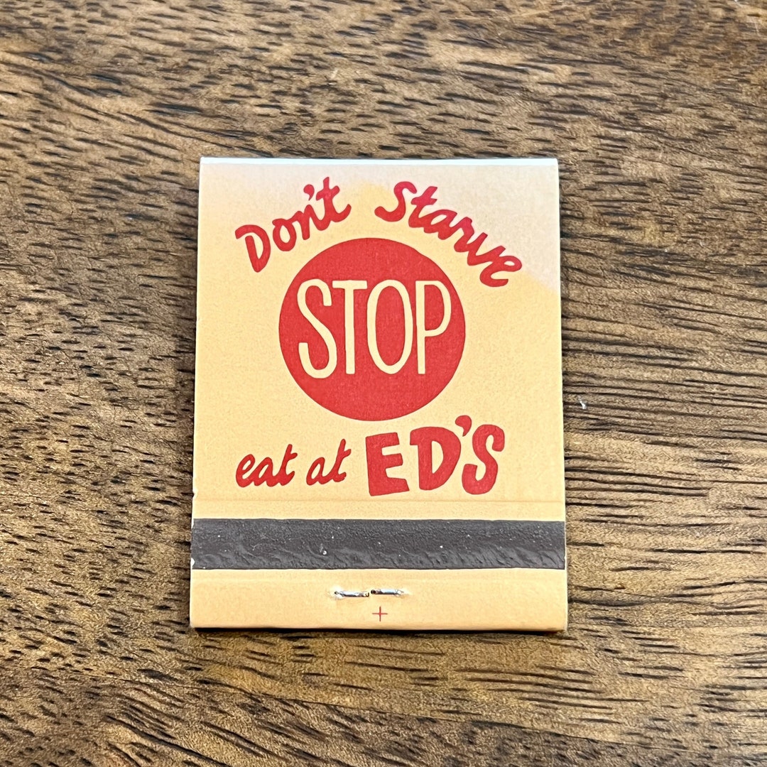 Vintage Chicago Matchbook - Vintage Restaurant Matches - Ed Debevic's ...