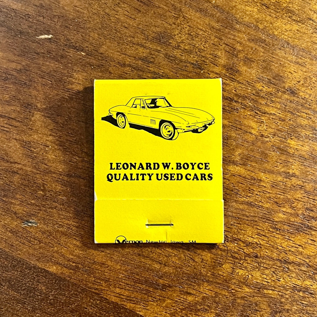 Vintage New York Matchbook - Vintage Car Dealership Matches - Leonard W ...