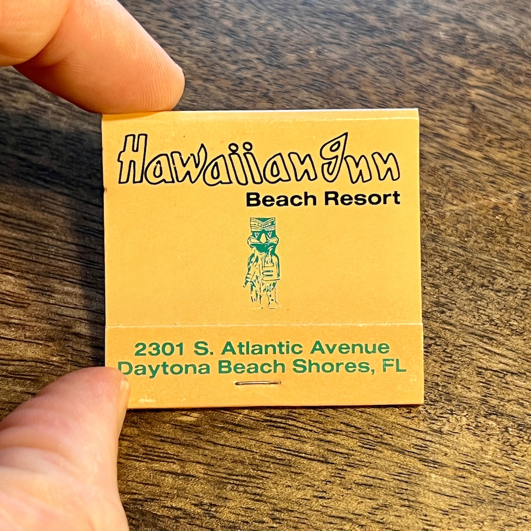 Vintage Florida Matchbook - Vintage Motel Matches - Hawaiian Inn Beach ...