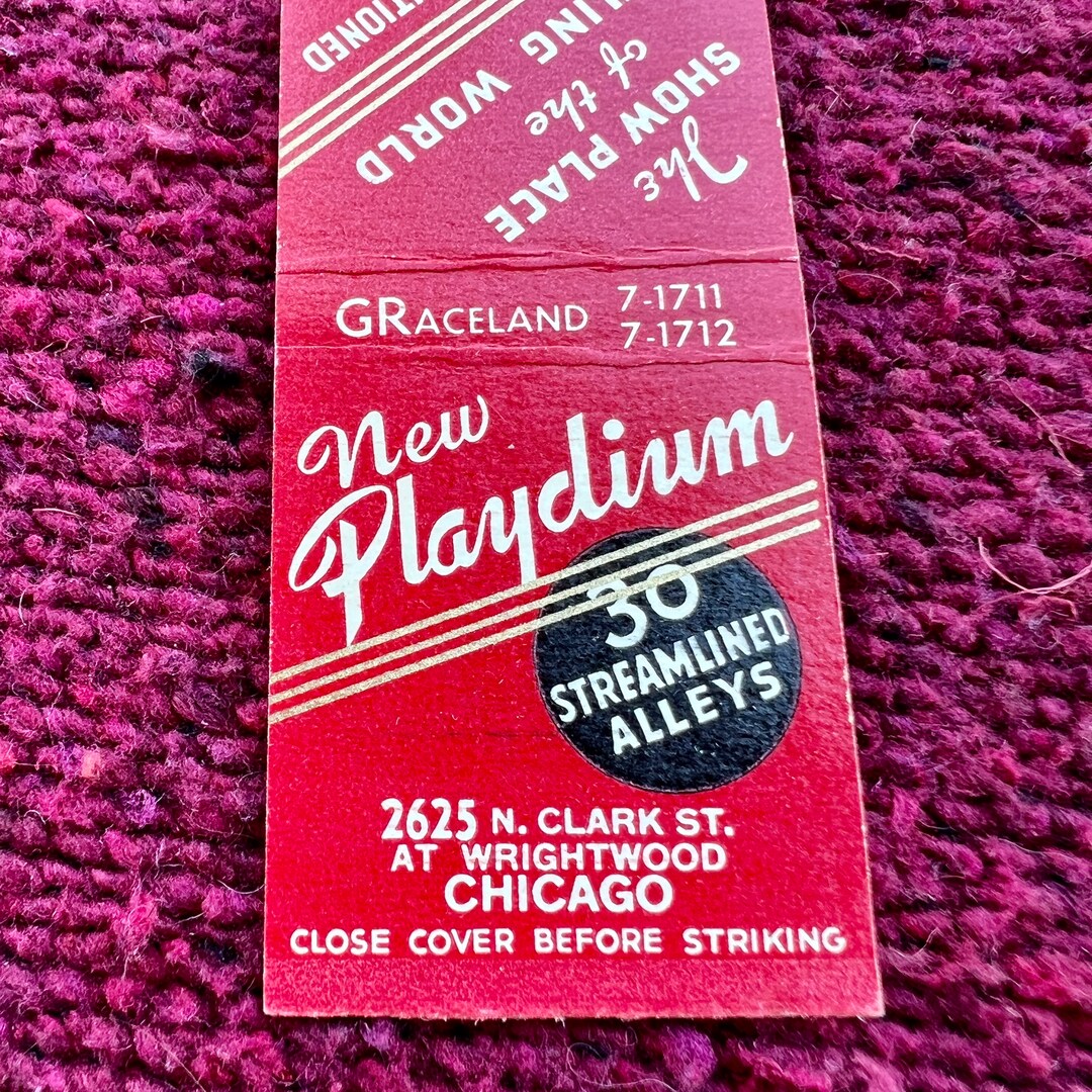 Vintage Chicago Matchbook (flat/empty) - Vintage Bowling Alley Matches ...