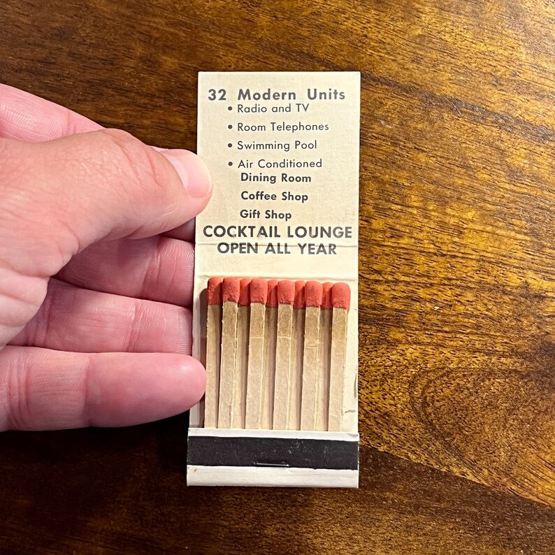 Vintage Pennsylvania Matchbook - Vintage Hotel Matches - Motel 22 ...