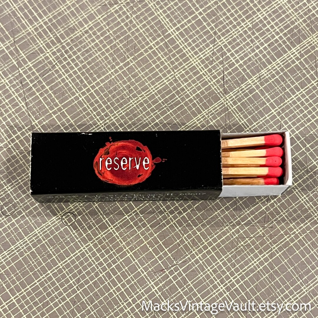 RESERVE, Chicago - Vintage Chicago Matchbox - Vintage Restaurant Bar ...