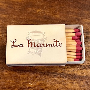 Vintage New York Matchbox - Vintage Bar Matches - LA MARMITE, Williston ...