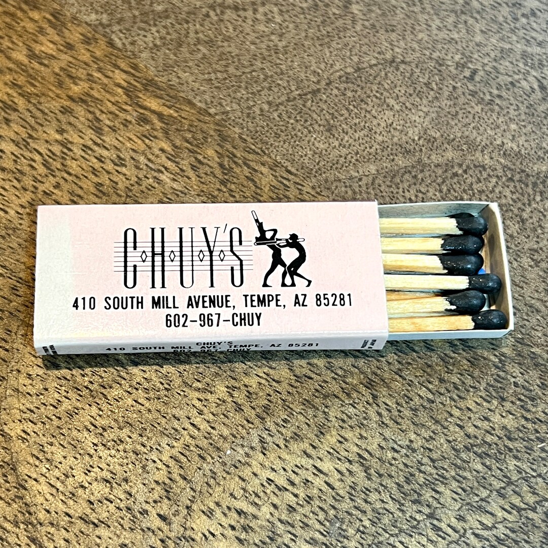 Vintage Arizona Matchbox - Vintage Restaurant Matches - CHUYS ...