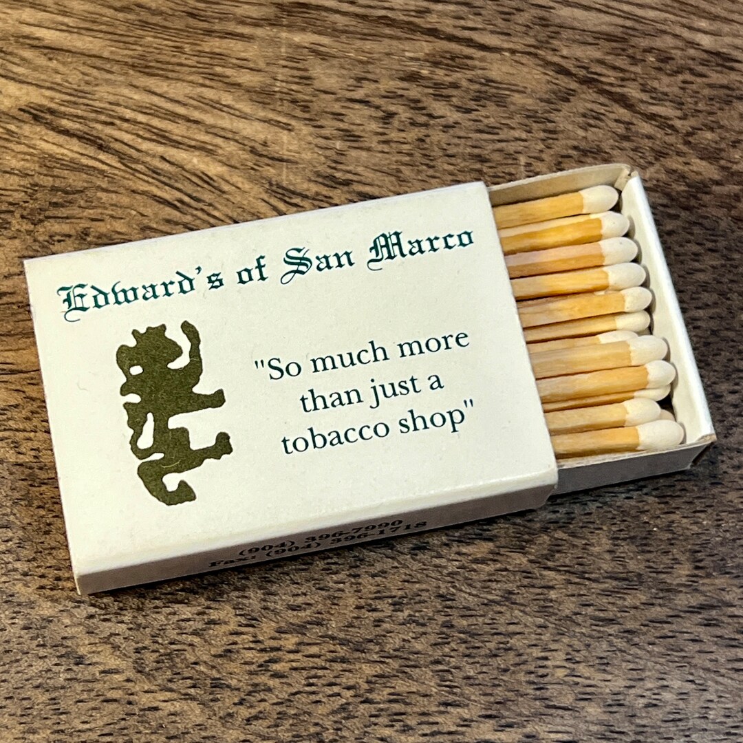 Vintage Florida Matchbox - Vintage Cigar Shop Matches - Edward's of San ...