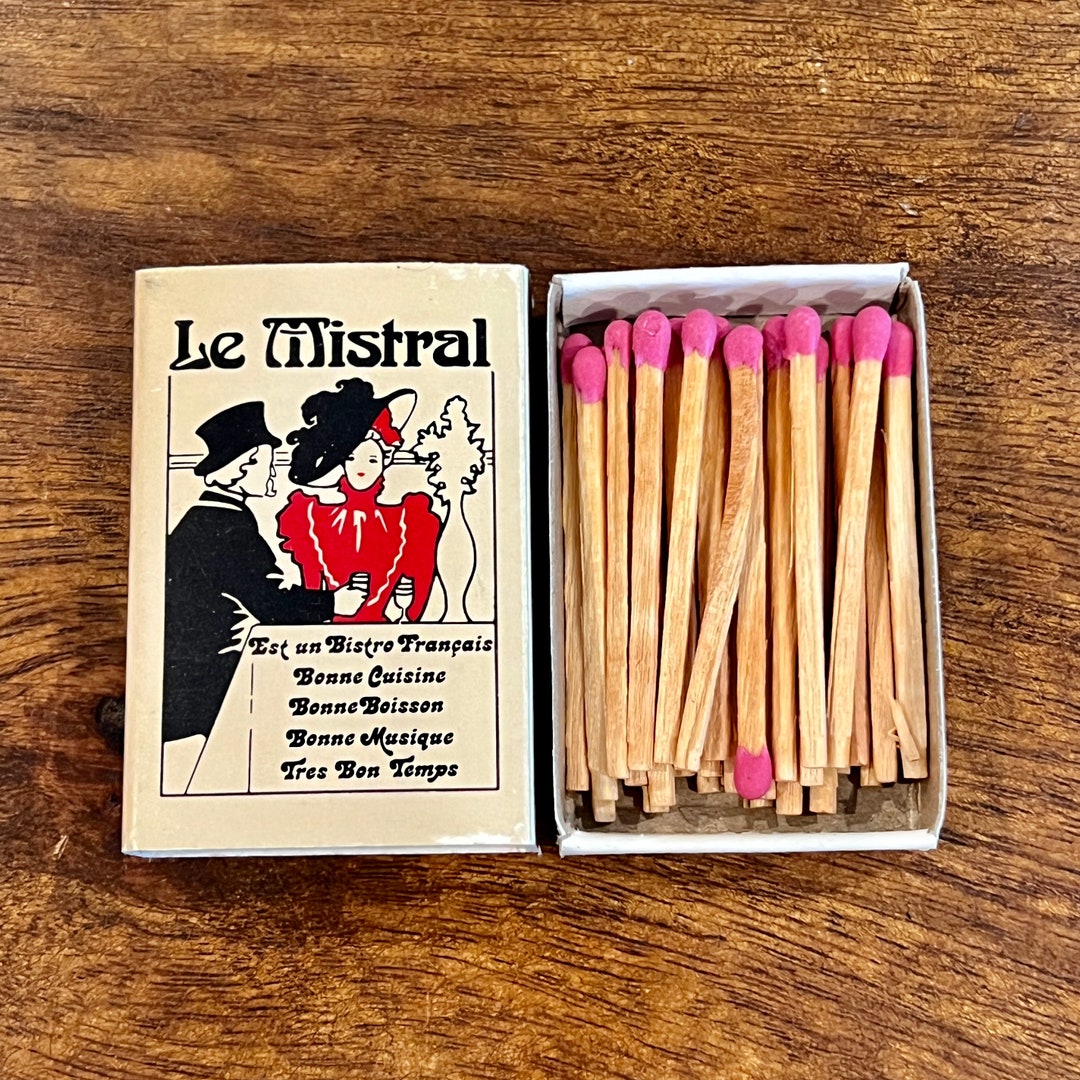Vintage Virginia Matchbox - Vintage Restaurant Matches - LE MISTRAL ...