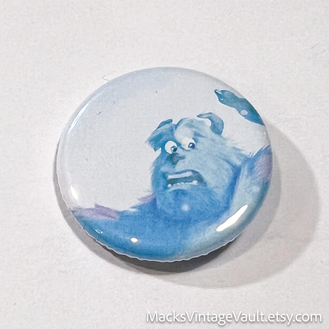 SULLY, MONSTERS Inc. - 1.25" Pinback Button - Retro One-of-a-kind ...