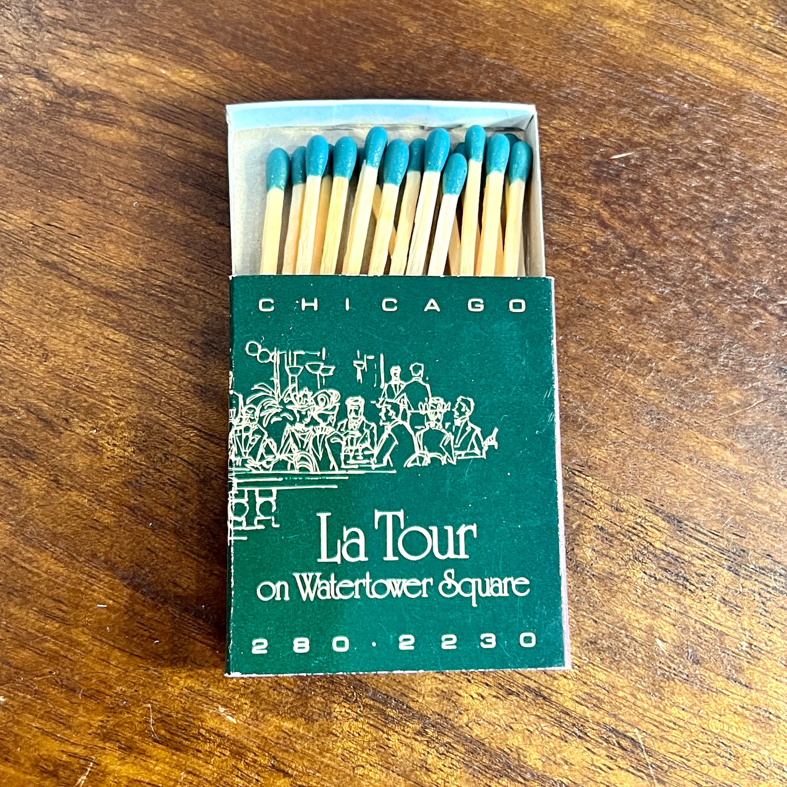 Vintage Chicago Matchbox - Vintage Restaurant Matches - La Tour at ...