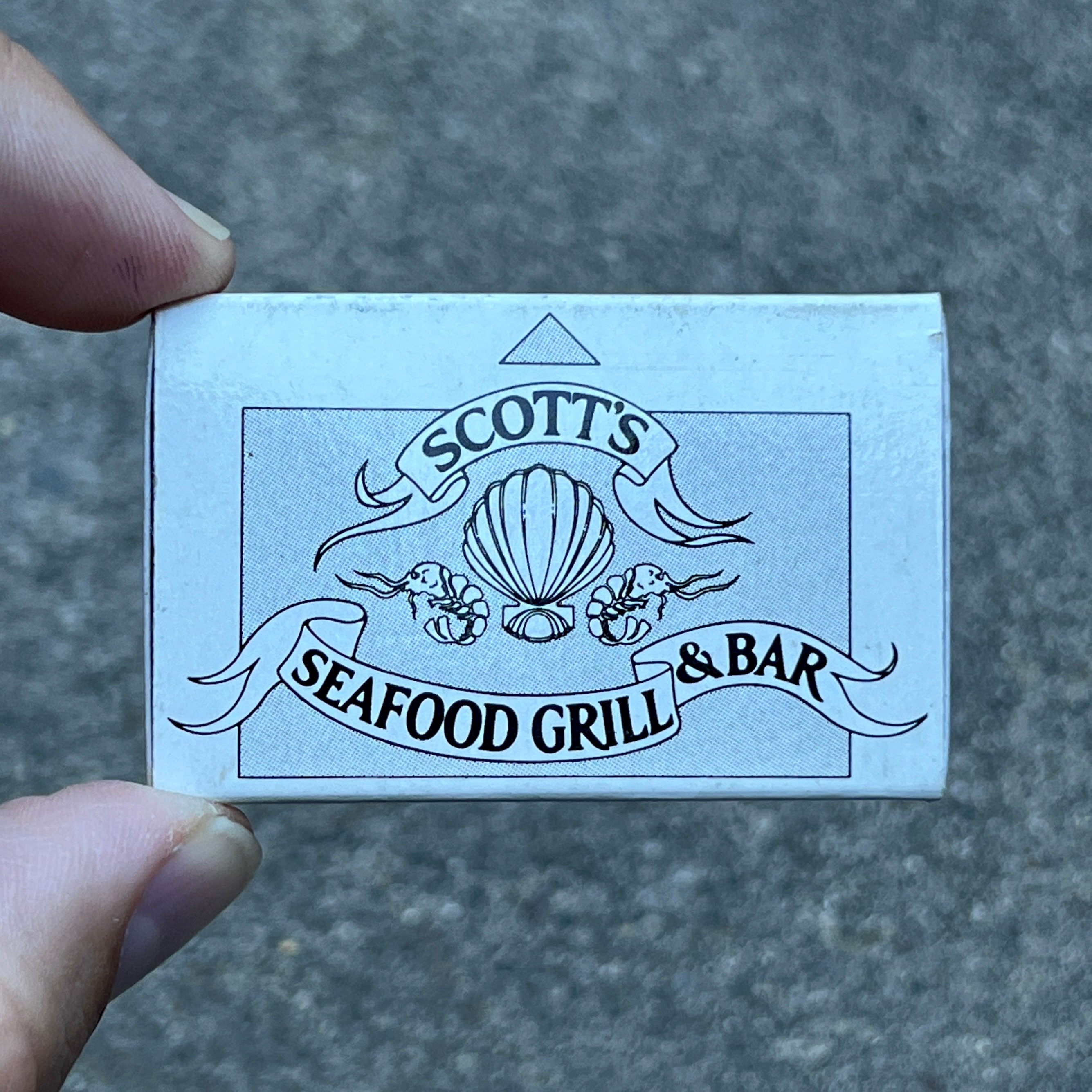 Vintage San Francisco Matchbox - Vintage Restaurant Matches - Scott's ...