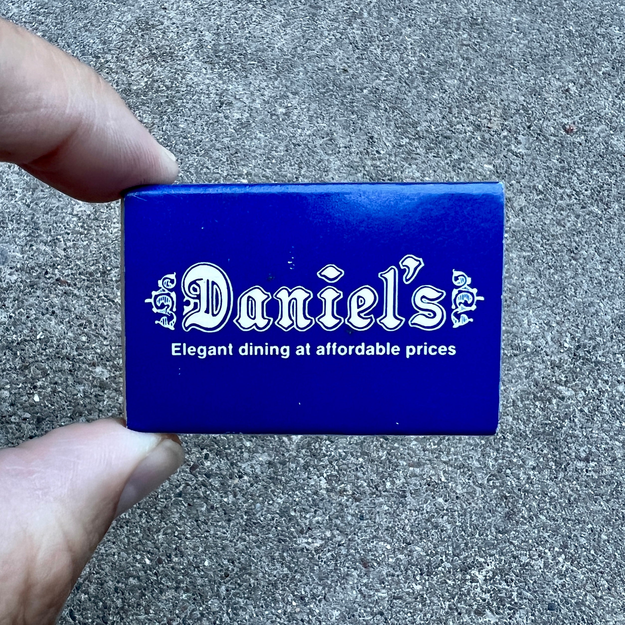 Vintage New York Matchbox - Vintage Bar Matches - Daniel's Restaurant ...
