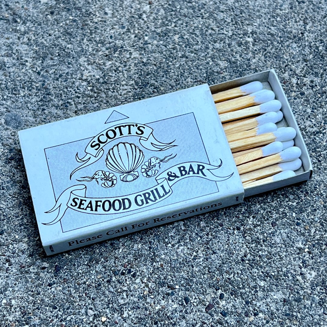 Vintage San Francisco Matchbox - Vintage Restaurant Matches - Scott's ...