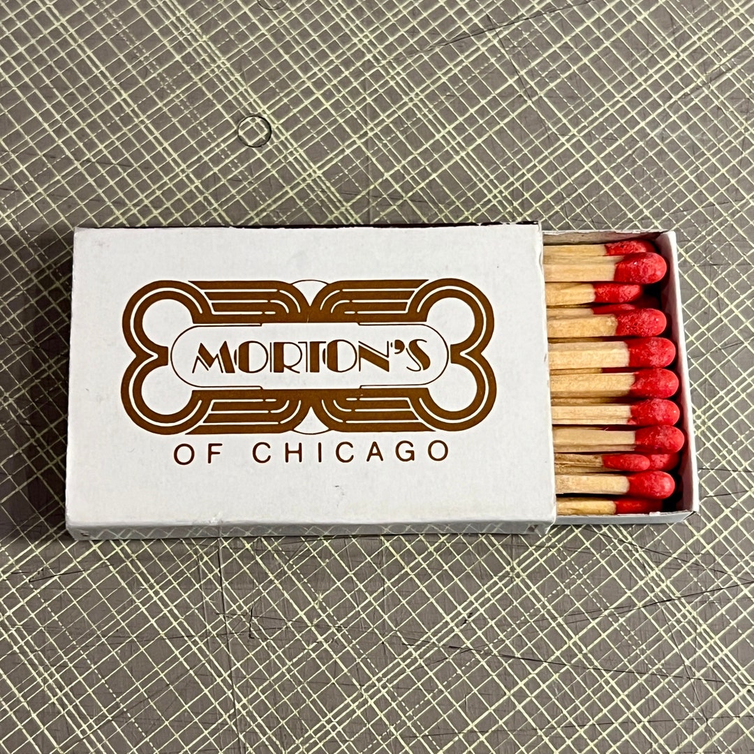 Vintage Chicago Matchbox - Vintage Restaurant Matches - Morton's ...