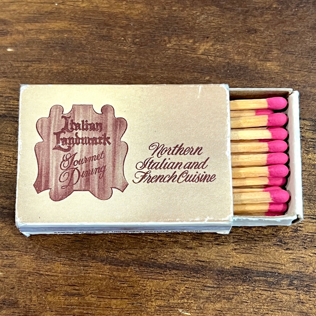Vintage New York Matchbox - Vintage Bar Matches - ITALIAN LANDMARK ...