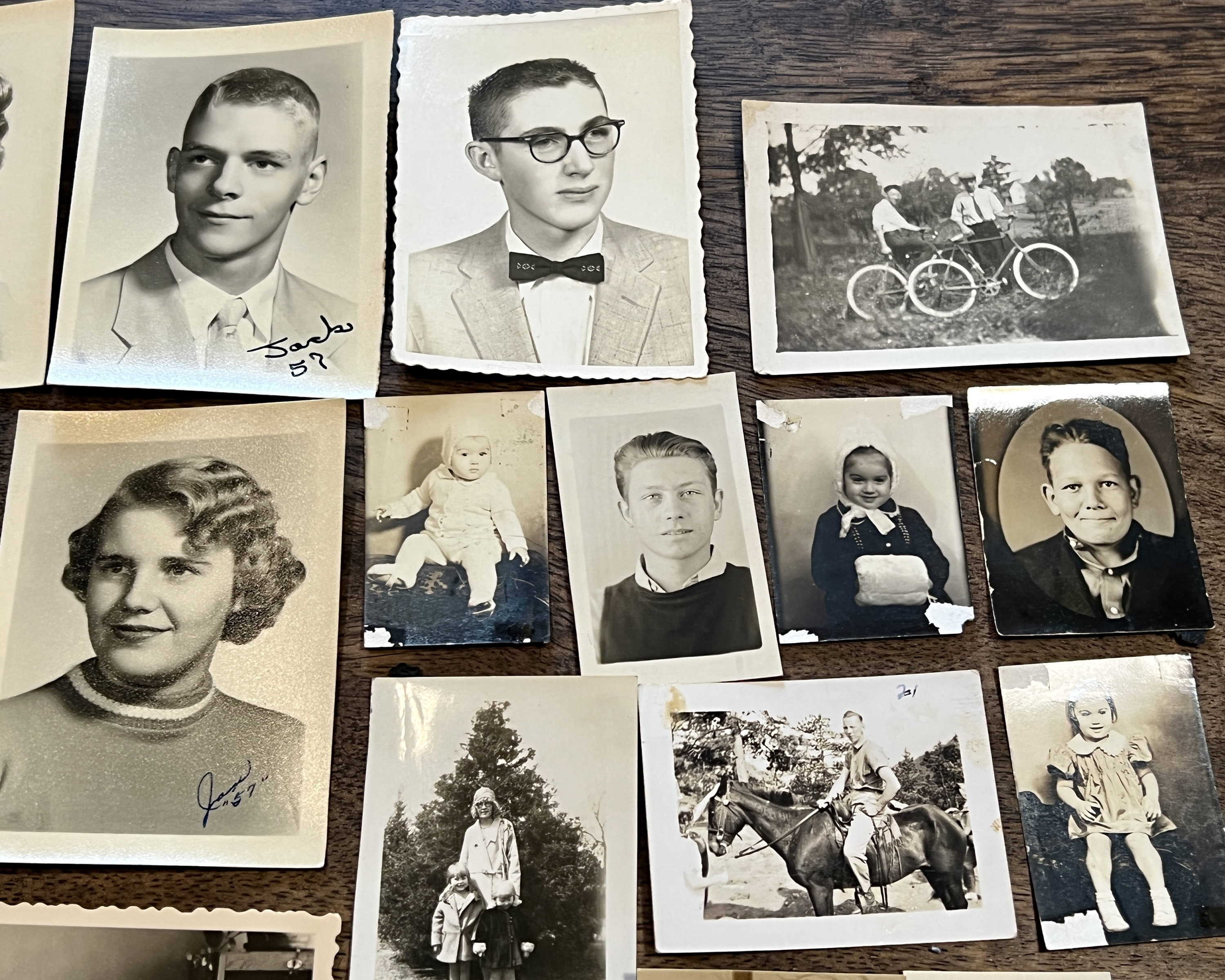 Vintage Portrait Photographs, Lot of 20, Antique Film Photo Prints ...