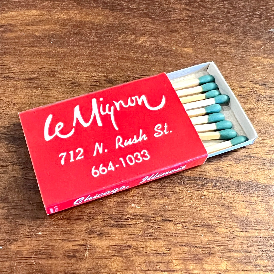 Vintage Chicago Matchbox - Vintage Restaurant Matches - Le Mignon ...