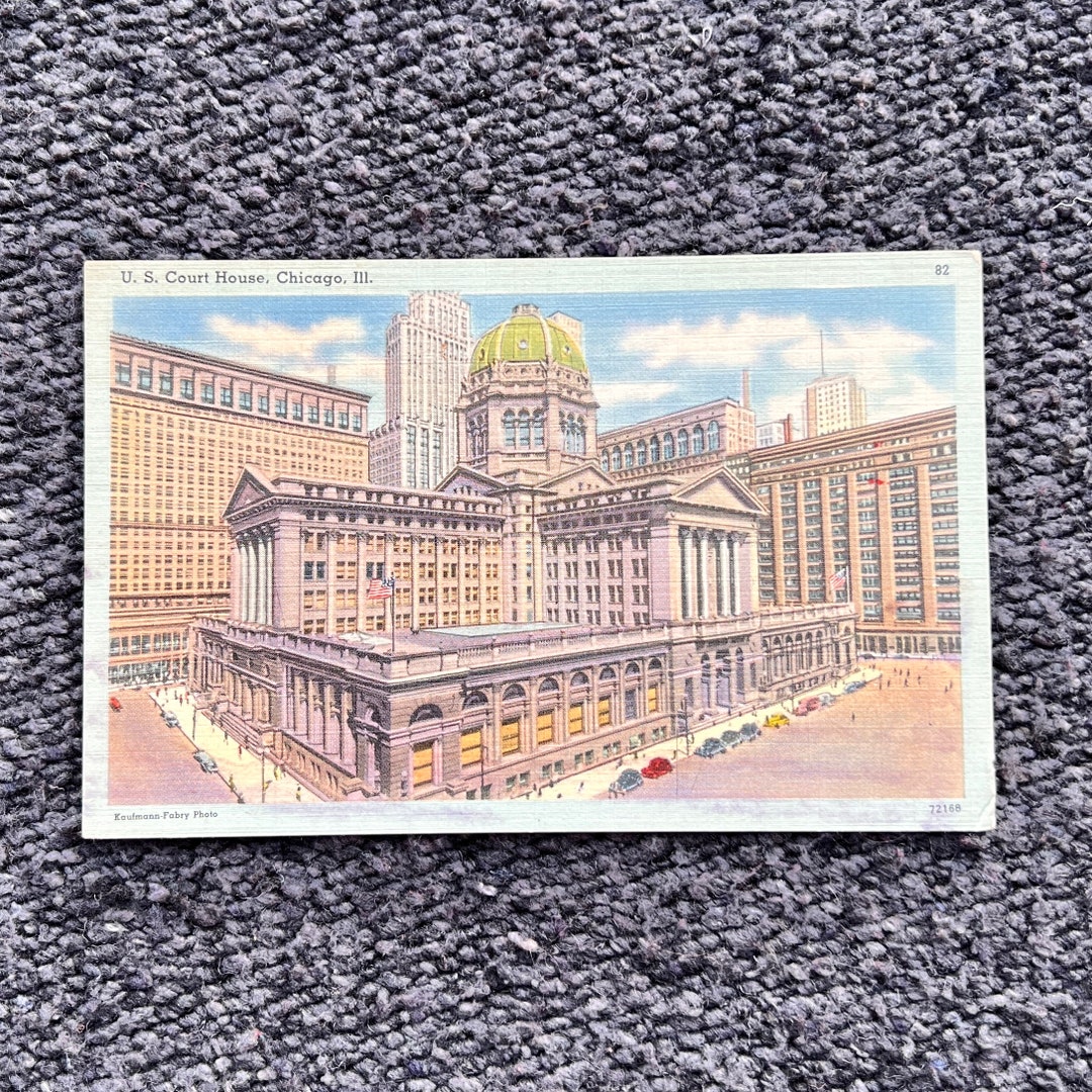 Vintage Chicago Postcard (used) - Downtown Chicago Courthouse - Approx ...