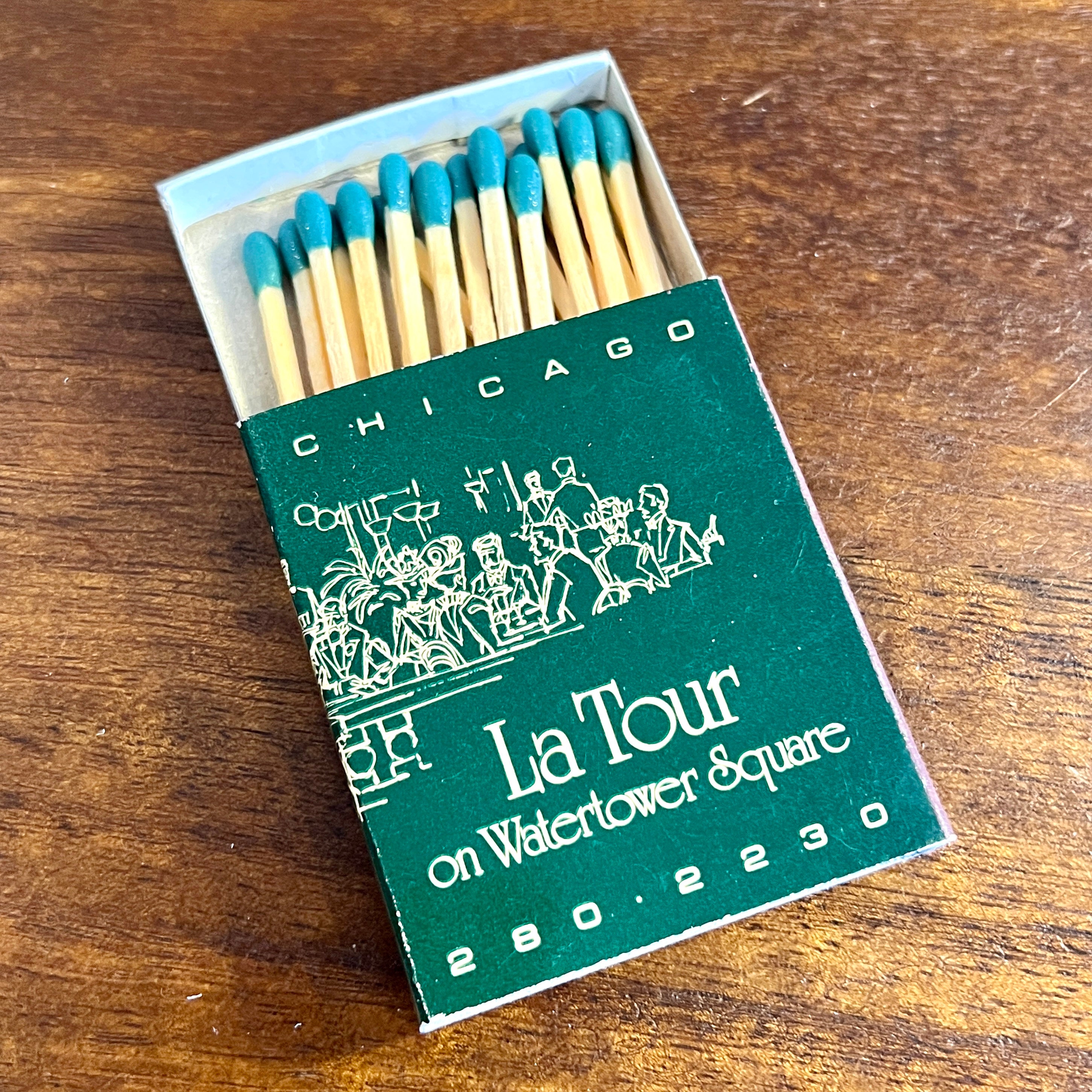 Vintage Chicago Matchbox - Vintage Restaurant Matches - La Tour at ...