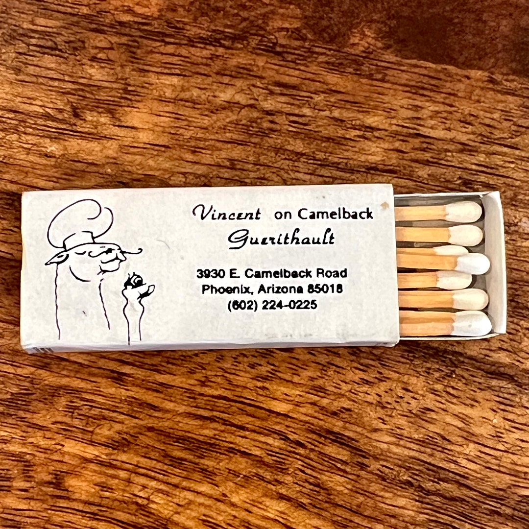 Vintage Phoenix Matchbox - Vintage Restaurant Matches - VINCENT ON ...