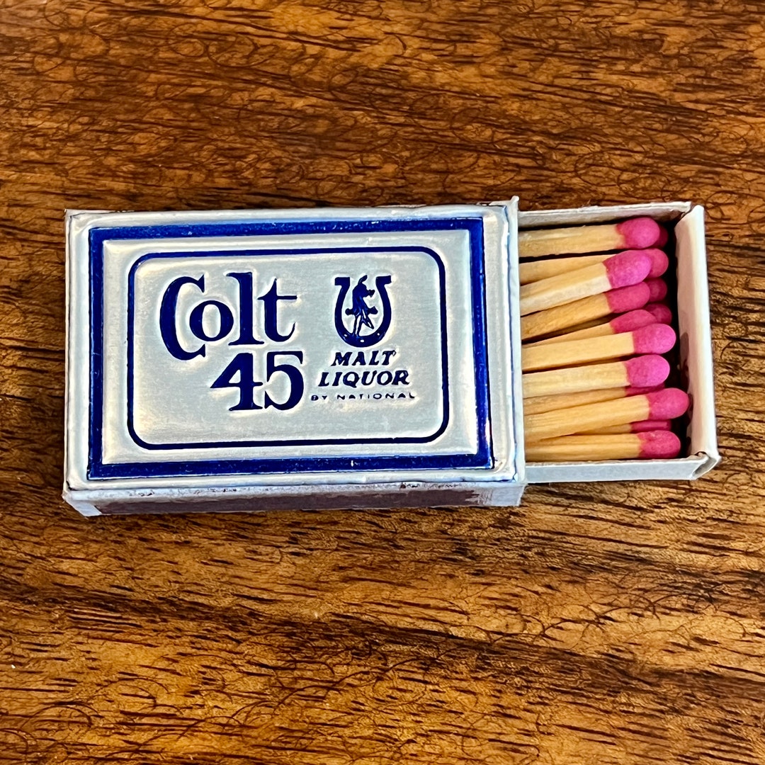 Vintage Beer Matchbox - COLT 45 MALT Liquor Beer Matches - Vintage Bar ...