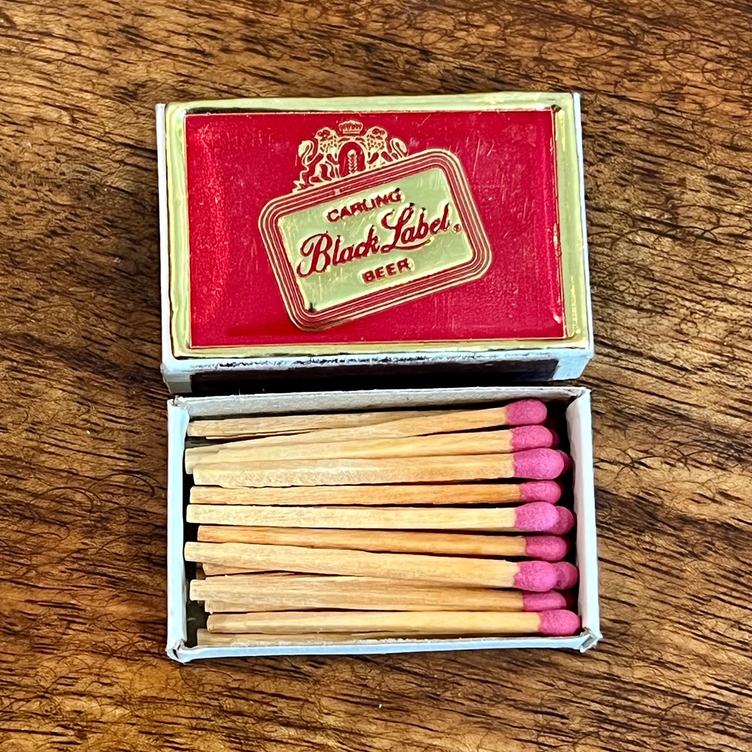 Vintage Beer Matchbox - Carling Black Label Lager Beer Matches ...