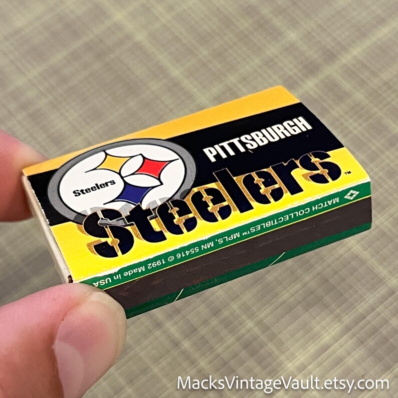 Pittsburgh Steelers - Vintage NFL Football Matchbox - Vintage Matches ...