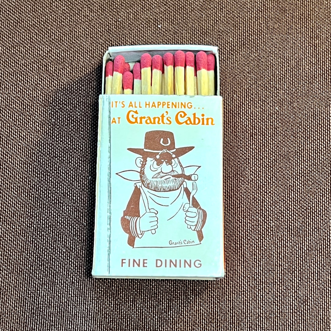 Vintage St. Louis Matchbox Vintage Restaurant Matches GRANT'S CABIN ...