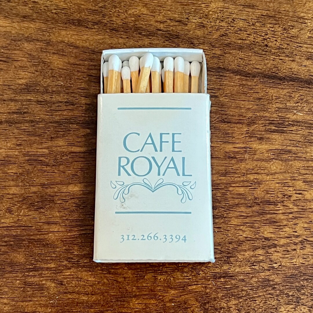 Vintage Chicago Matchbox - Vintage Restaurant Matches - CAFE ROYAL ...