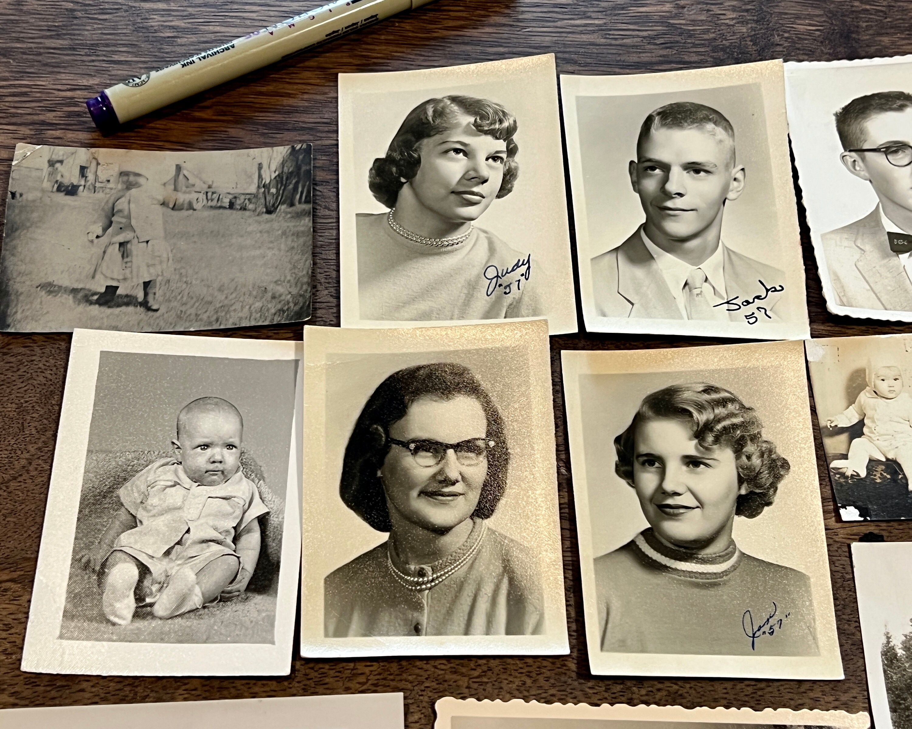 Vintage Portrait Photographs, Lot of 20, Antique Film Photo Prints ...