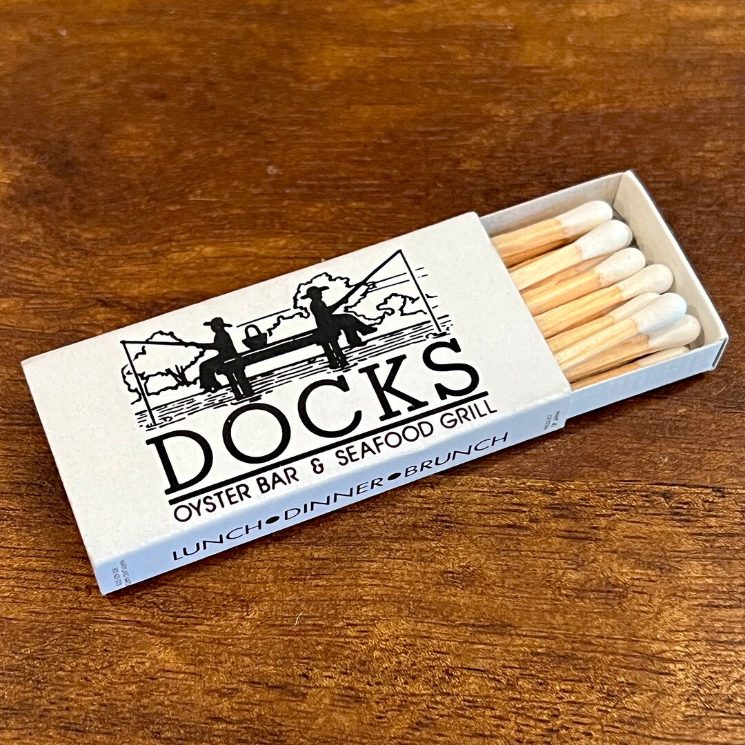 Vintage NYC Matchbox - Vintage Bar Matches - DOCKS Oyster Bar & Seafood ...