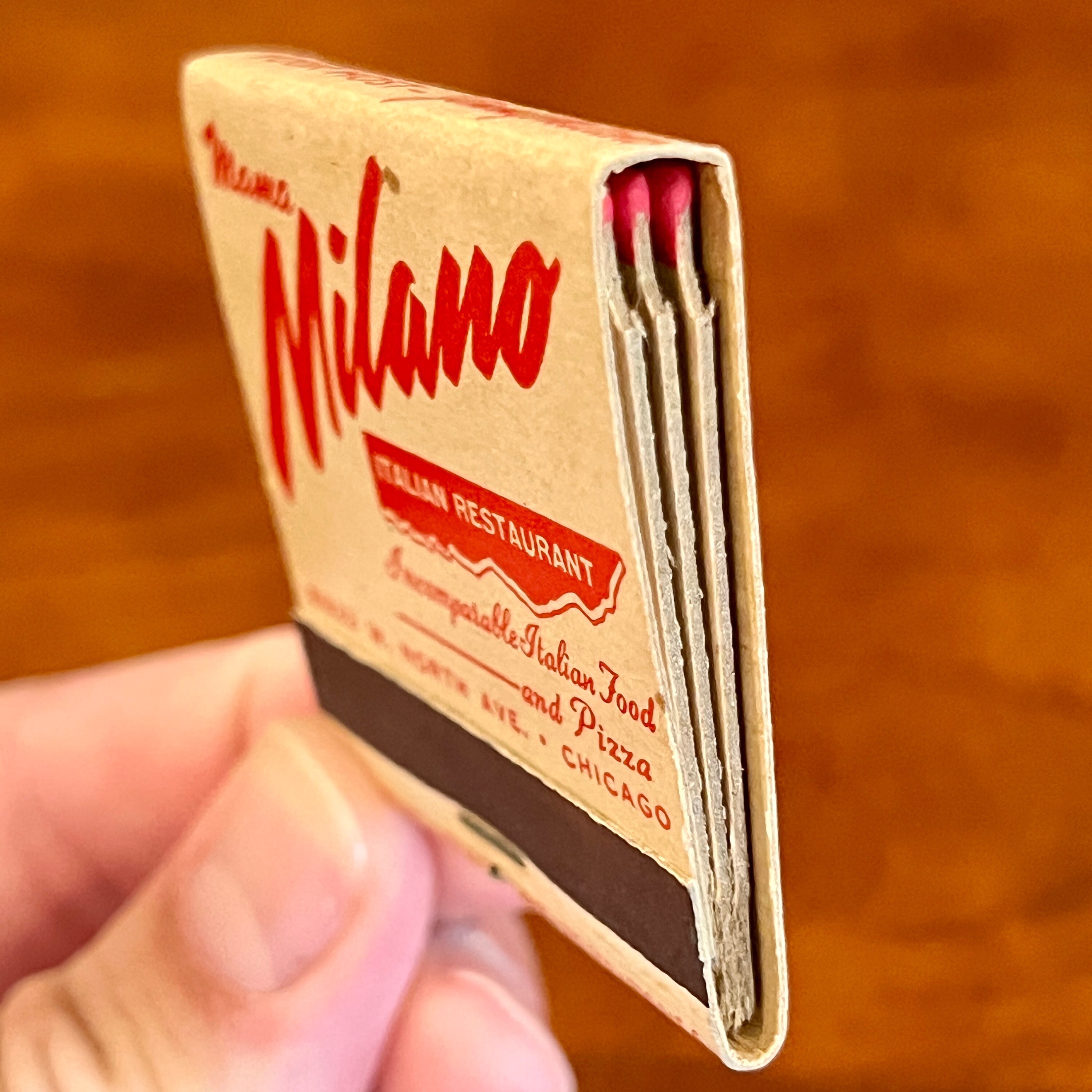 MAMA MILANO Italian Vintage Chicago Matchbook Vintage Restaurant ...