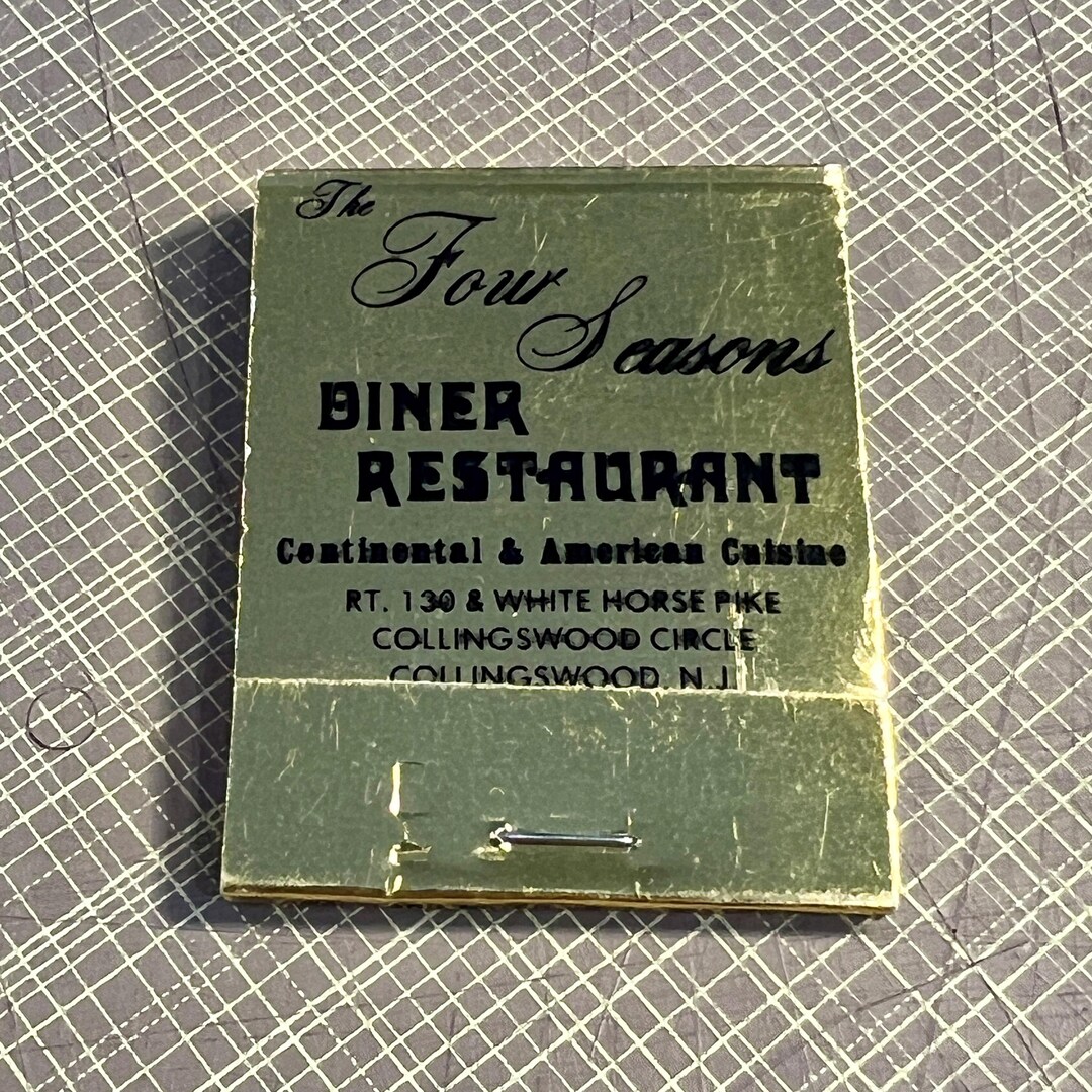 The FOUR SEASONS Diner, Collingswood, New Jersey - Vintage NJ Matchbook ...