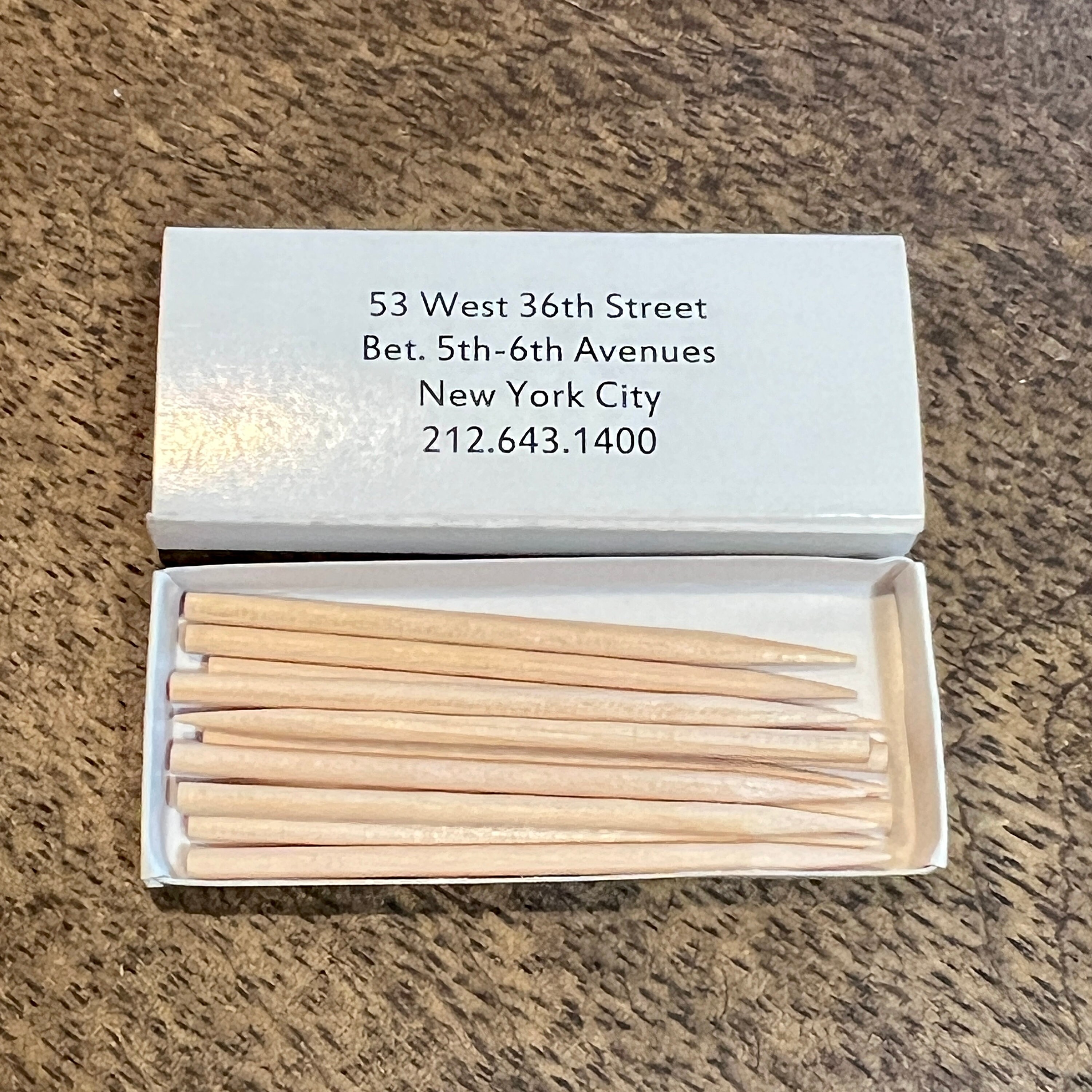 Vintage New York Toothpicks Box Vintage Restaurant Collectible the Keg ...