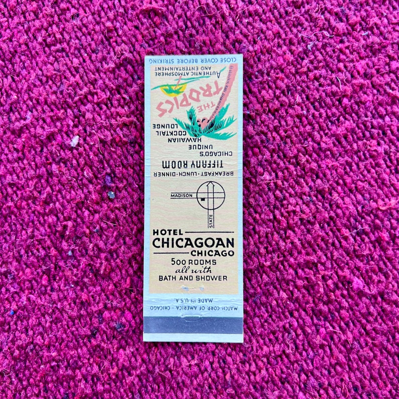 Vintage Tiki Bar Matchbook (flat/empty) - Vintage Bar Matches - the ...