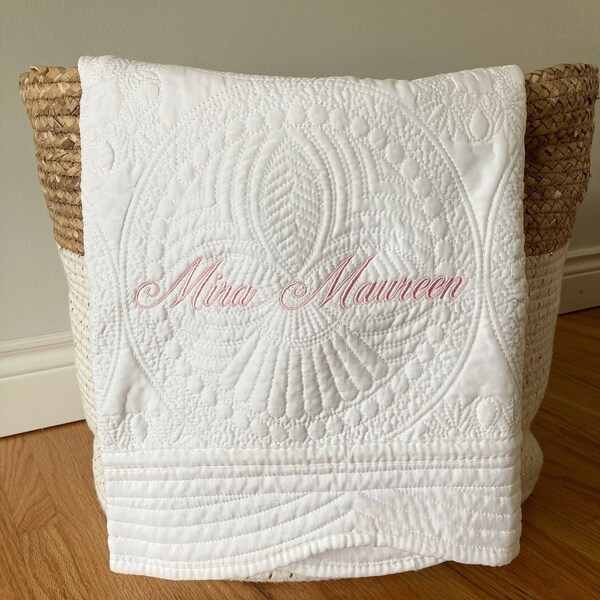 Monogrammed Quilt - Etsy