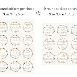 Custom Baby in Bloom Sticker Sheet Sticker Custom Baby Label Party ...