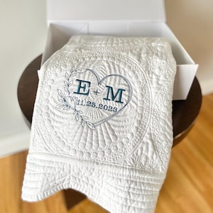 Wedding Gift Blanket Personalized Wedding Throw Monogrammed Wedding ...