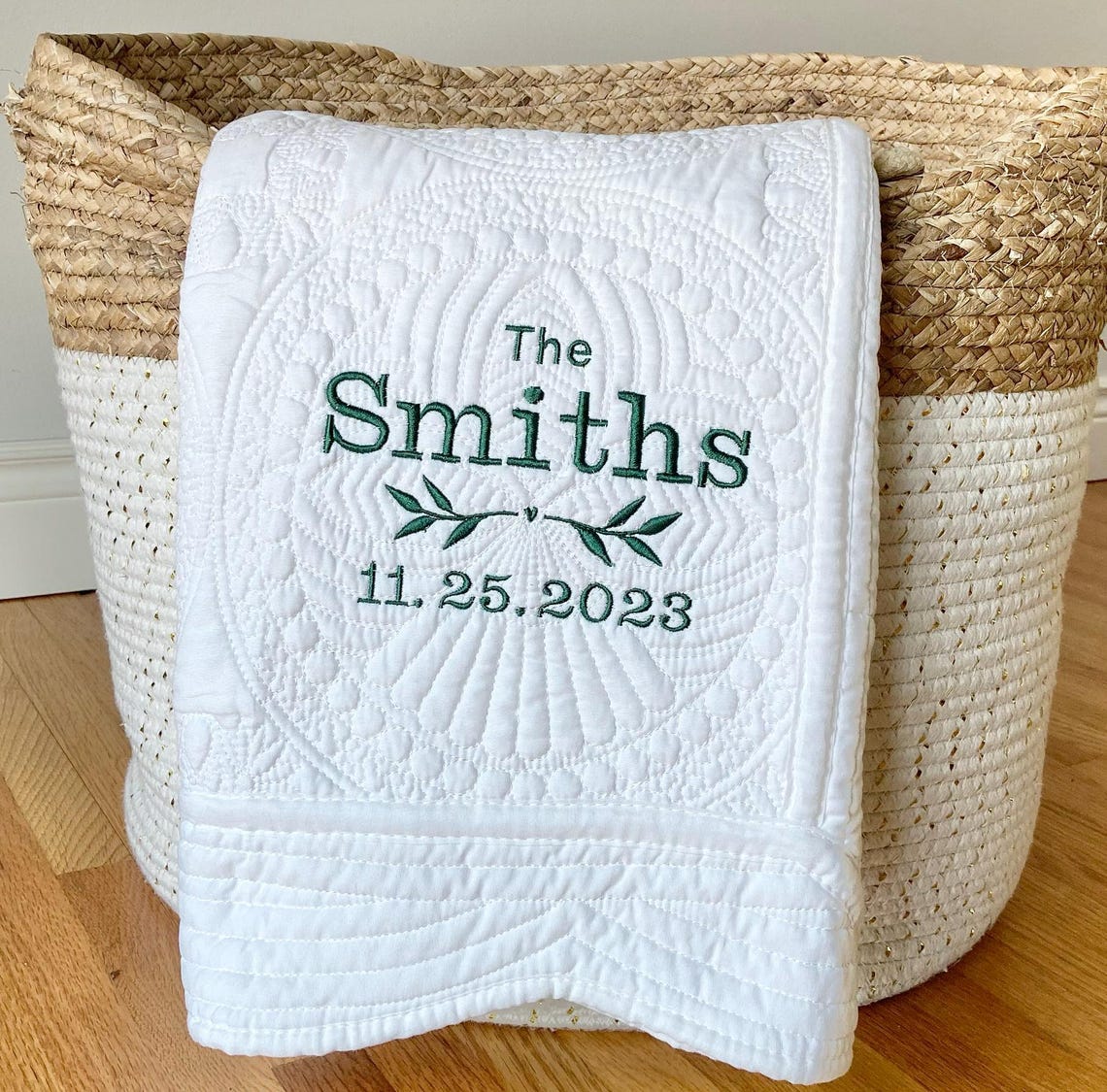 Wedding Gift Blanket Personalized Keepsake Blanket Monogrammed Wedding ...
