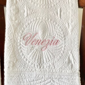 Monogrammed Quilt Baby Personalized Baby Gift Baby Heirloom Quilt ...
