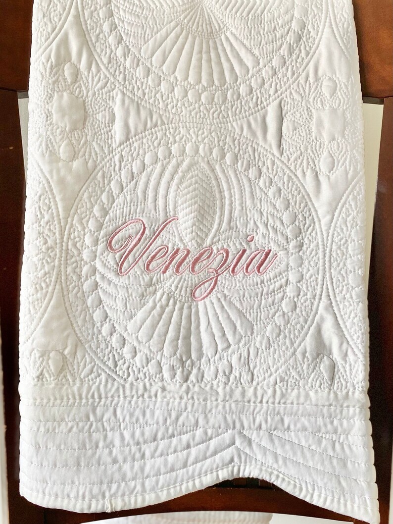 Monogrammed Quilt Baby Personalized Baby Gift Baby Heirloom Quilt ...